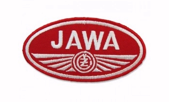 JAWA CZ Red Embroidered Iron-On Sew-On Patch - CycleServe Store