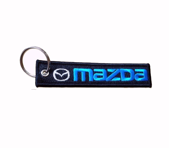 Mazda Black-Blue Key Chain Fob Embroidered Key Locator - CycleServe Store