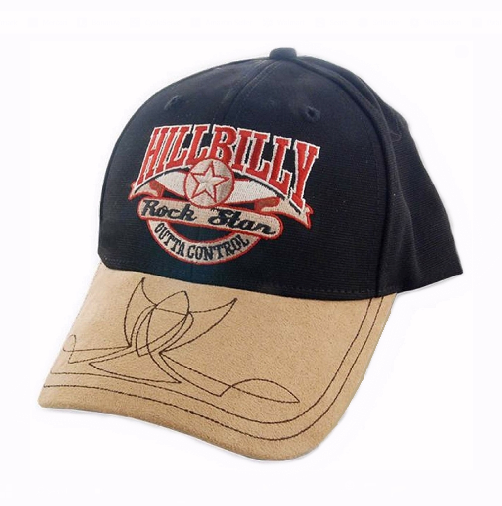 Hillbilly Rock Star Outta Control Embroidered Cap Hat - CycleServe Store