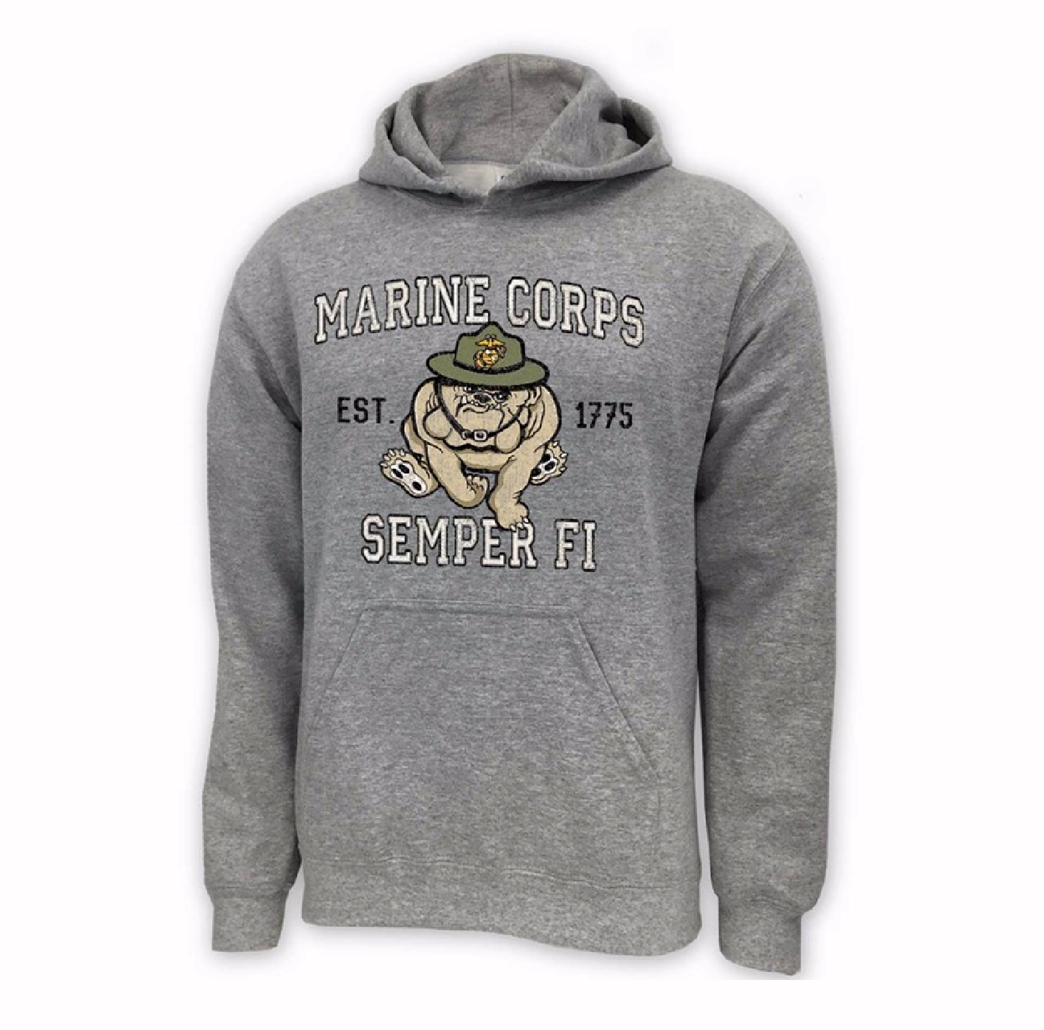 U.S. Marines USMC Retro Bulldog Mascot Hoodie - CycleServe Store