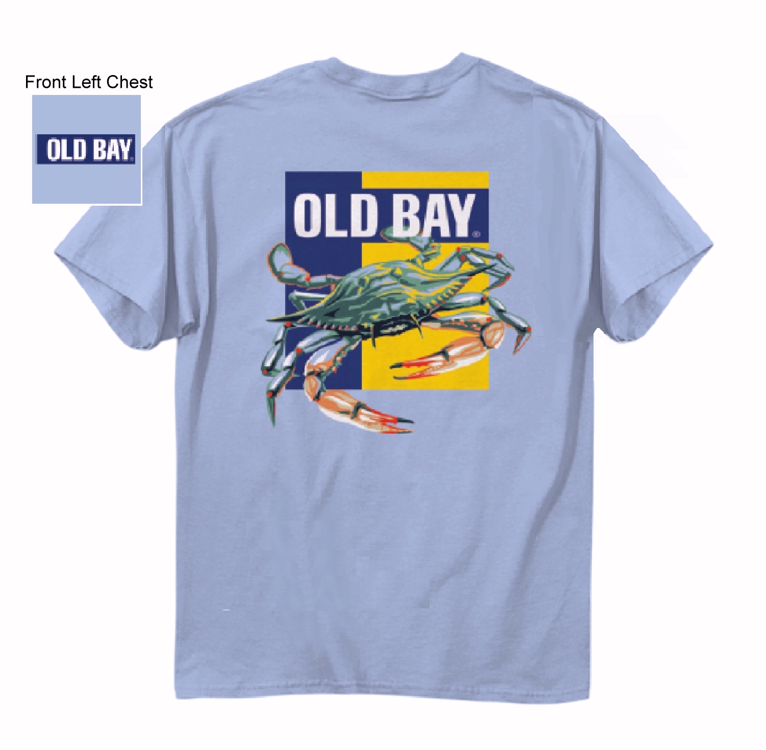 Old Bay Logo Crab Short Sleeve T-Shirt - CycleServe Store